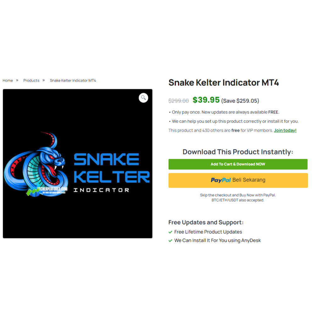 Jual Snake Kelter Indicator MT4 - Indikator Premium - Indicator Trading ...