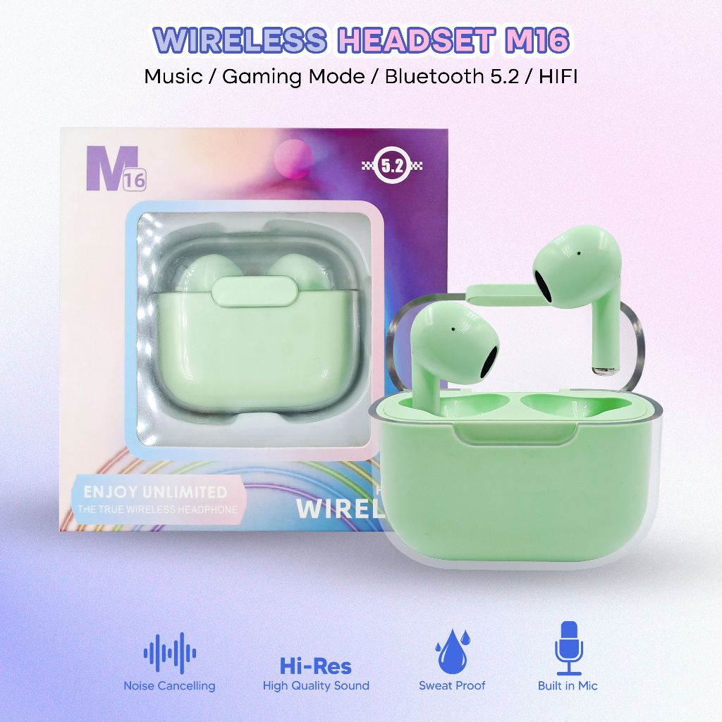 Jual TWS M16 HEADSET BLUETOOTH TWS ULTRAPODS TWS M16 HANDFREE WIRELESS ...