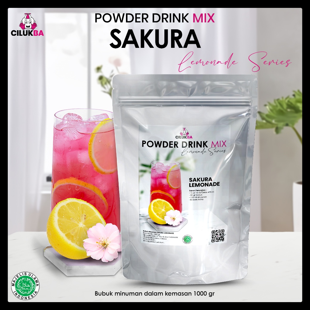 Jual Bubuk Minuman Rasa Sakura Lemonade 1 kg / Powder Drink Mix ...