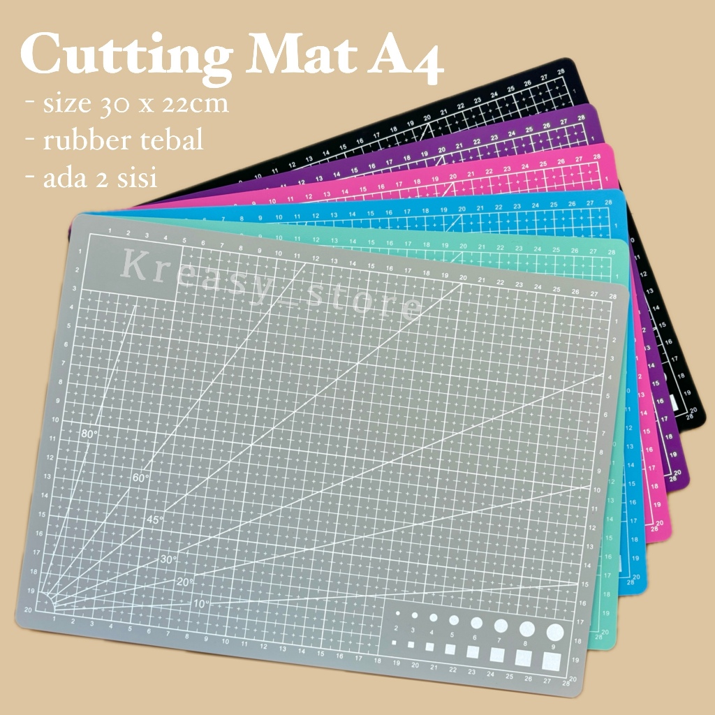 Jual Alas Potong A4 30x22cm Warna Warni - Cutting Mat Ukuran A4 - Alas Kerajinan Memotong - Alas ...