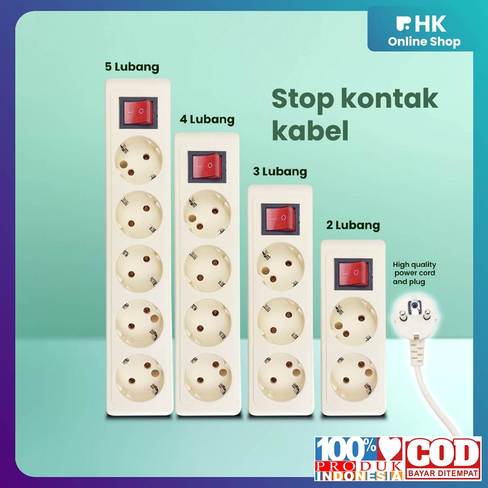 Jual Stop Kontak Kabel 2/3/4/ 5 Lubang 1.5M/3M/5M Meter Colokan Listrik Berkualitas Ber- SNI ...