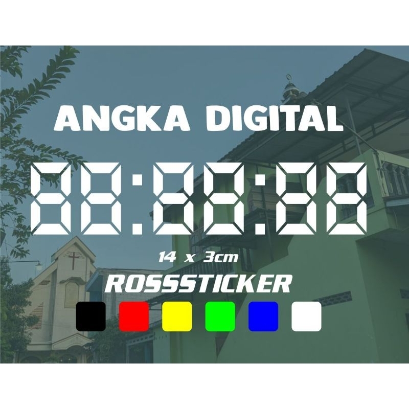 Jual sticker angka digital custom cutting sticker murah | Shopee Indonesia