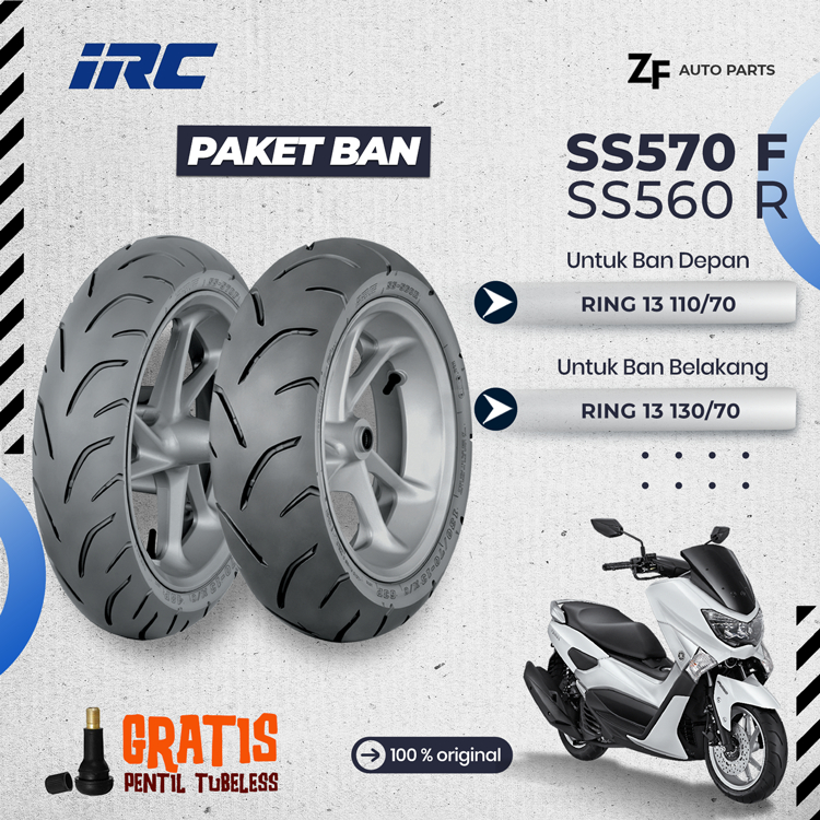 Jual SEPASANG / SATUAN BAN MOTOR NMAX Ring 13 IRC SS570 SS560 DEPAN ...