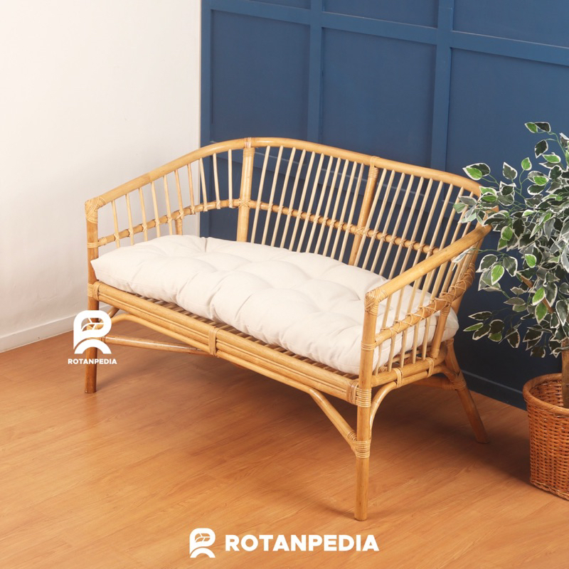 Jual Kursi Sofa Rotan Minimalis 2 Seater | Sofa Tamu Rotan | Kursi Sofa ...