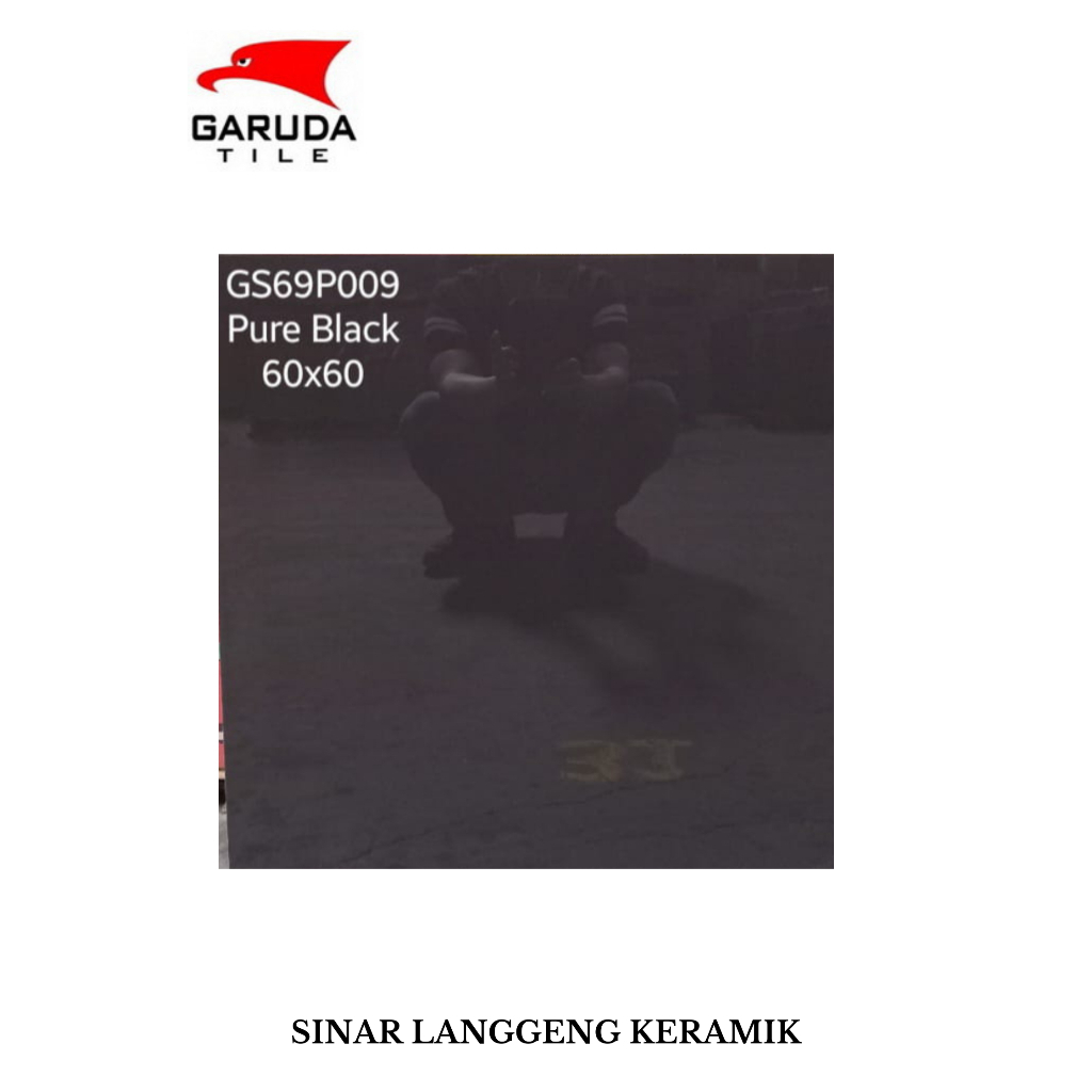 Jual GARUDA TILE/PURE BLACK GS69P009/60x60/LANTAI/DINDING/GLOSSY ...