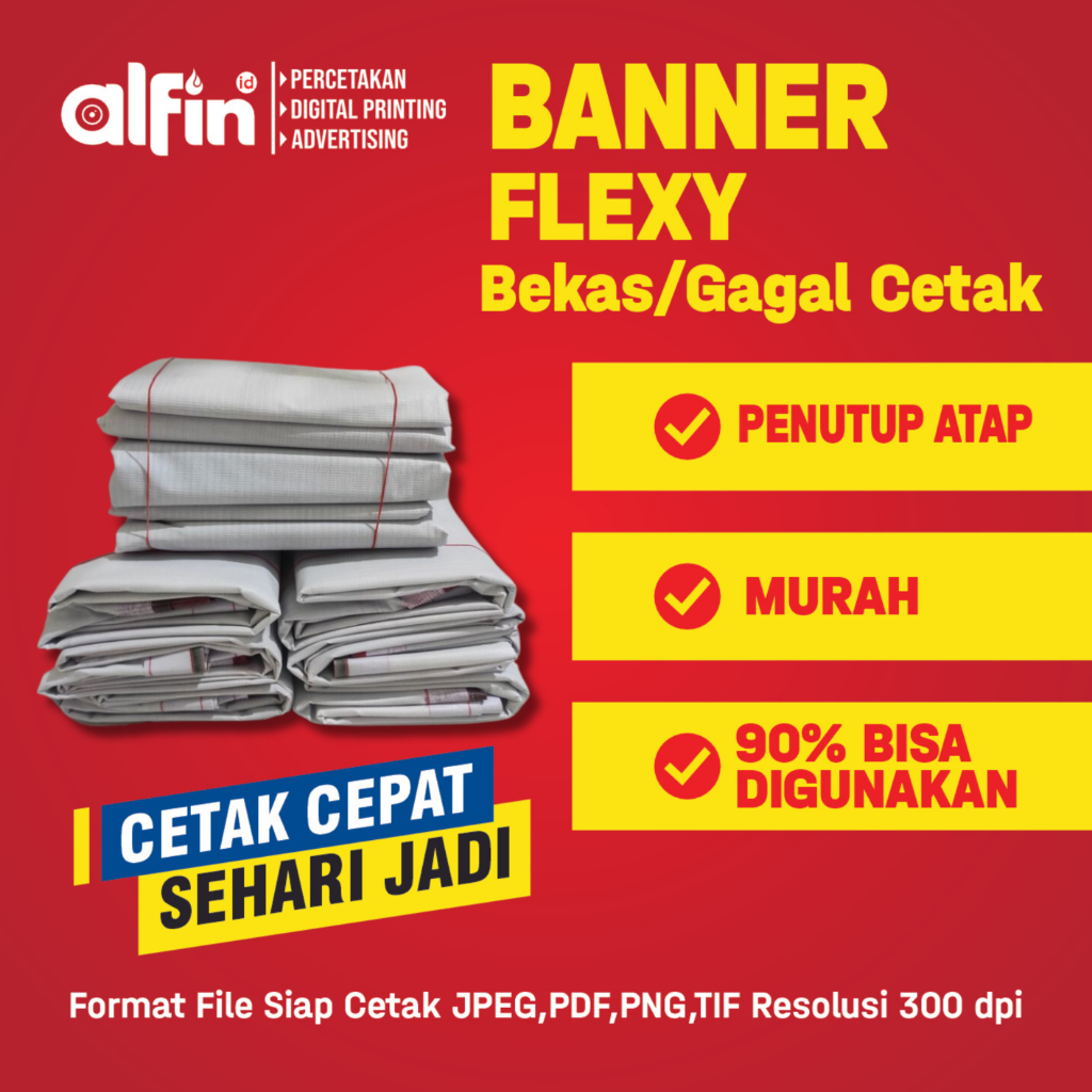 Jual BANNER BEKAS | Banner gagal cetak | Banner penutup atap, banner ...