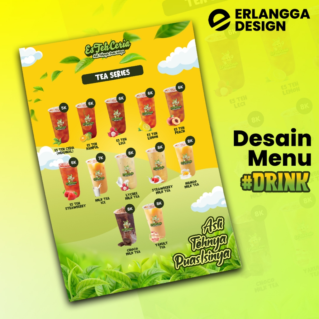 Jual CETAK DESAIN MENU ES TEH DAN MINUMAN KEKINIAN | Shopee Indonesia