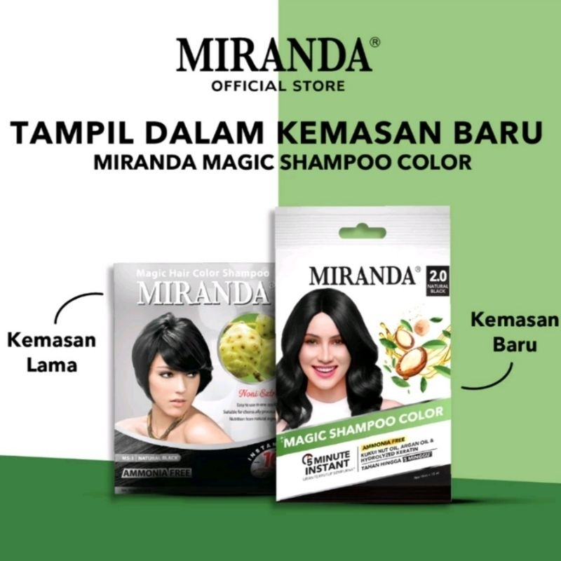 Jual JAEMIPURPLE | Miranda Magic Hair Color Shampoo Natural Black ...