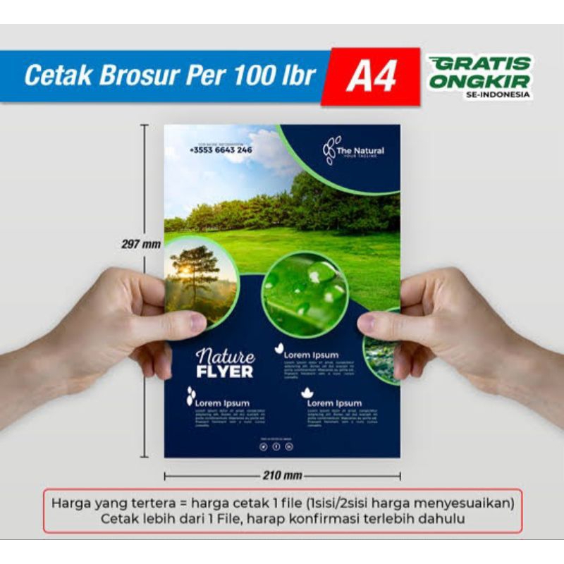 Jual BROSUR A4 2 SISI PER 1 RIM | Shopee Indonesia