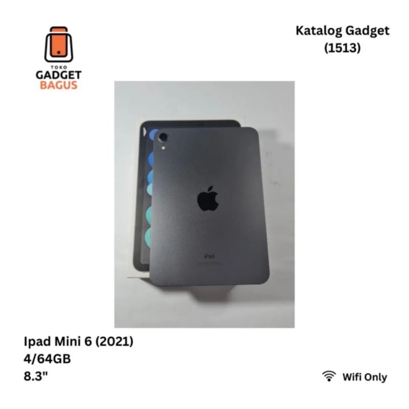 Jual 1513 - Apple Original iPad mini 6 64 GB Wifi Only Space Gray ...