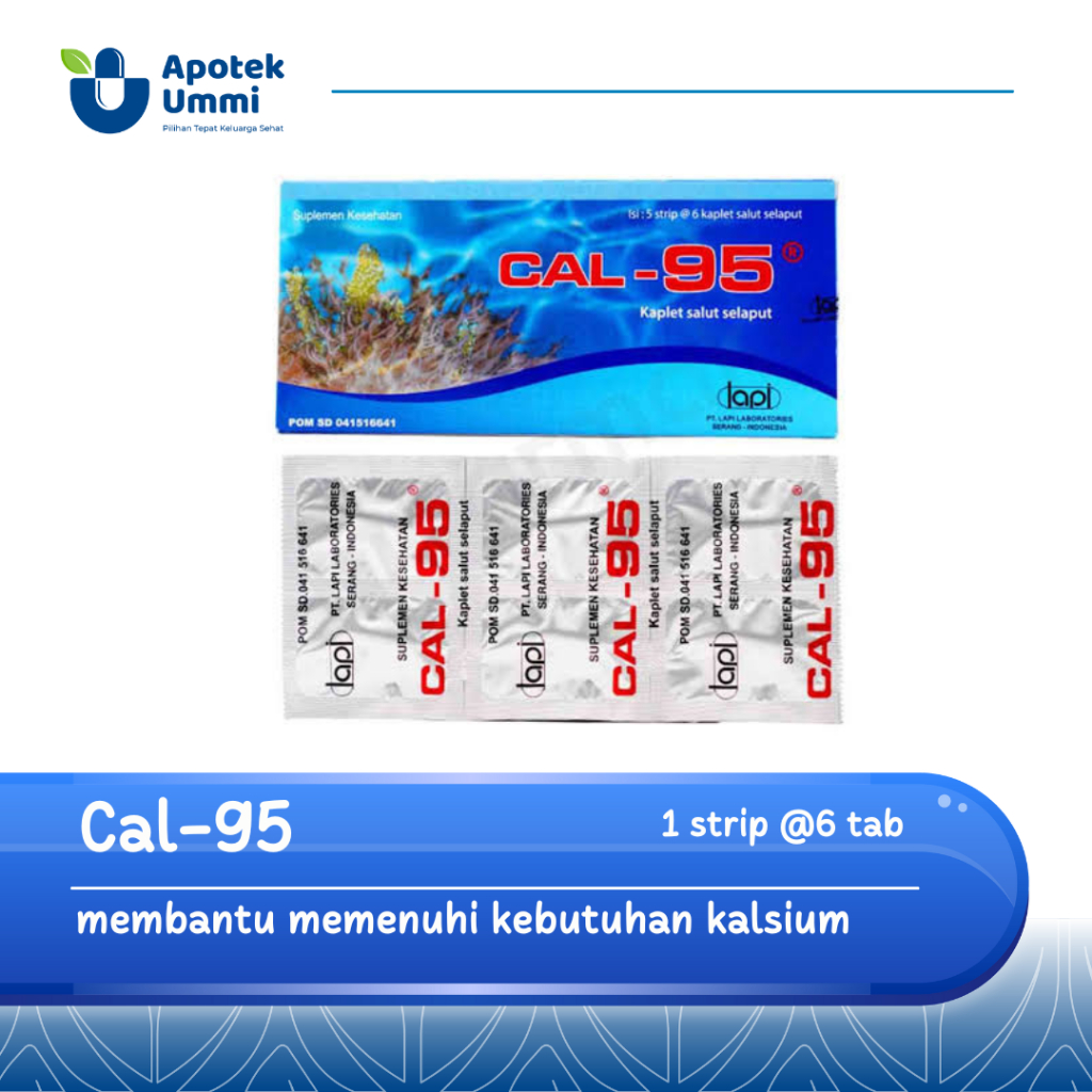 Jual cal-95 suplemen tulang multivitamin kalsium pertumbuhan | Shopee ...