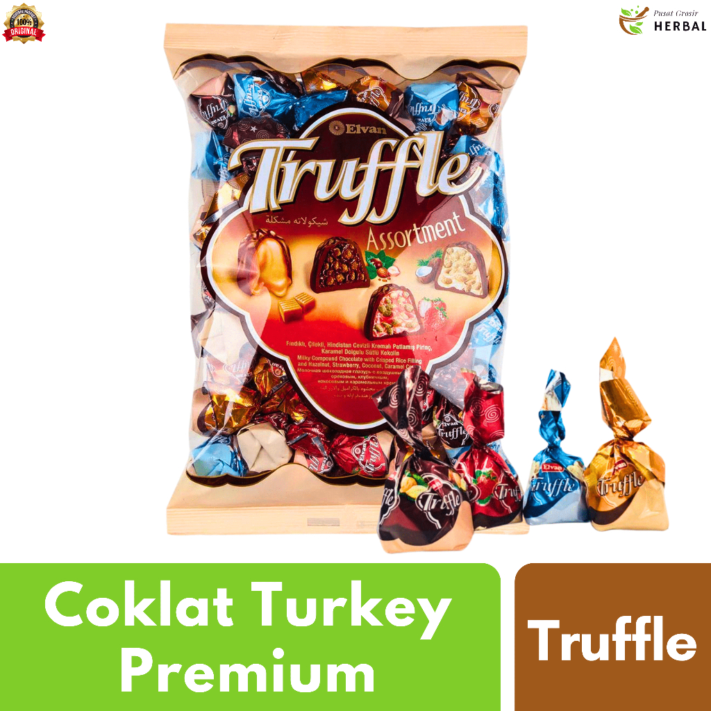 Jual Coklat Turki Truffle Elvan 1 Kg Mix Premium | Cokelat Arab Turkey ...