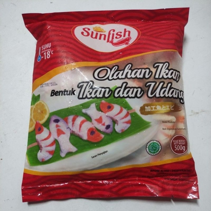 Jual SUNFISH Olahan Ikan Bentuk Ikan dan Udang 500g | Shopee Indonesia