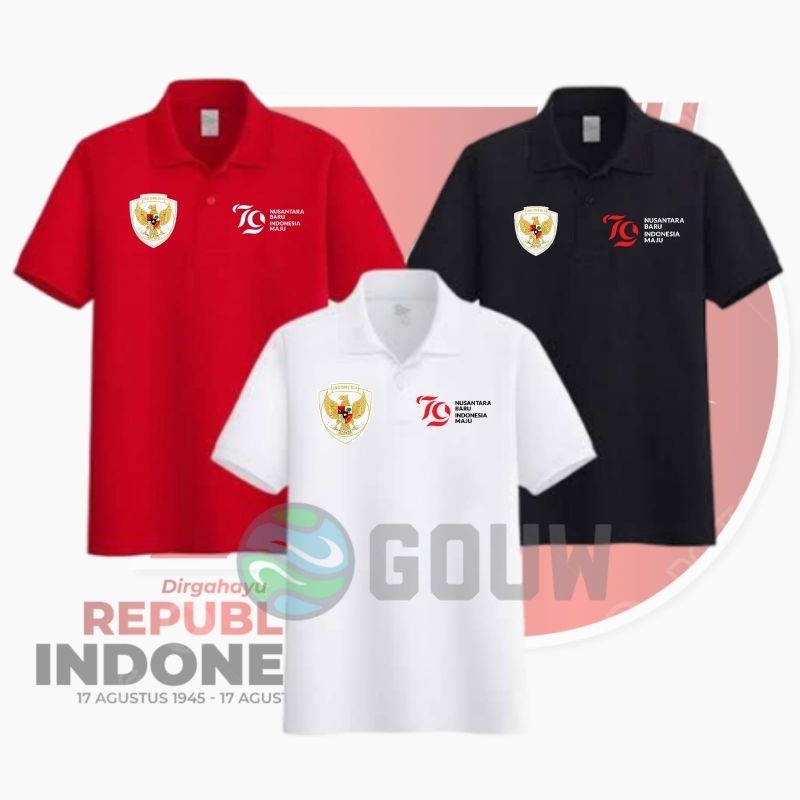Jual BAJU POLO SHIRT LOGO GARUDA HUT RI 79 TAHUN SERAGAM PANITIA ACARA 17AN KEMERDEKAAN ...