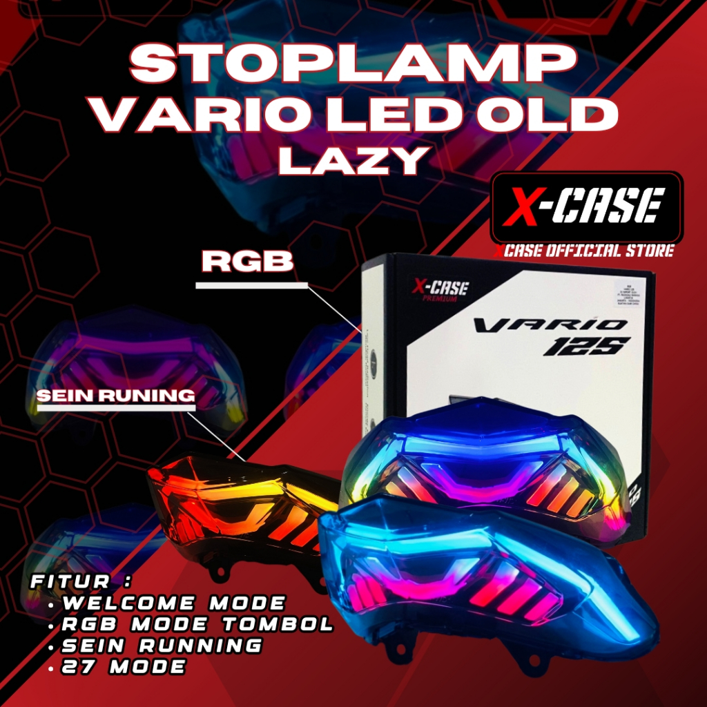 Jual X-Case Lampu Stop Running Vario Led Old Lazy 2015 - 2017 RGB 27 ...
