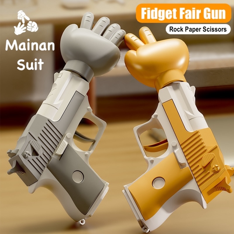Jual Fair Gun Fidget Toys Dekompresi Mainan Suit Pistol Rock Paper ...