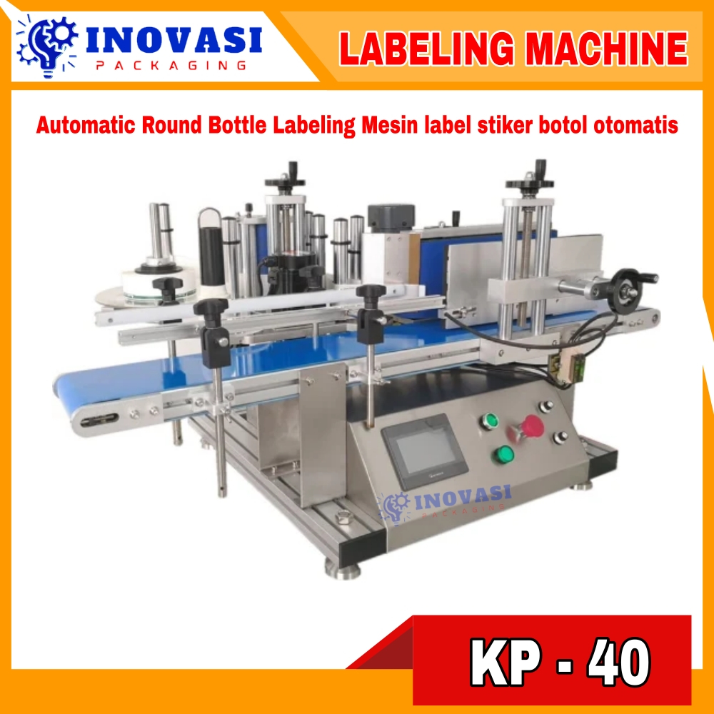 Jual Mesin Label Stiker Botol Otomatis Round Bottle Labeling Machine KP-40 | Shopee Indonesia