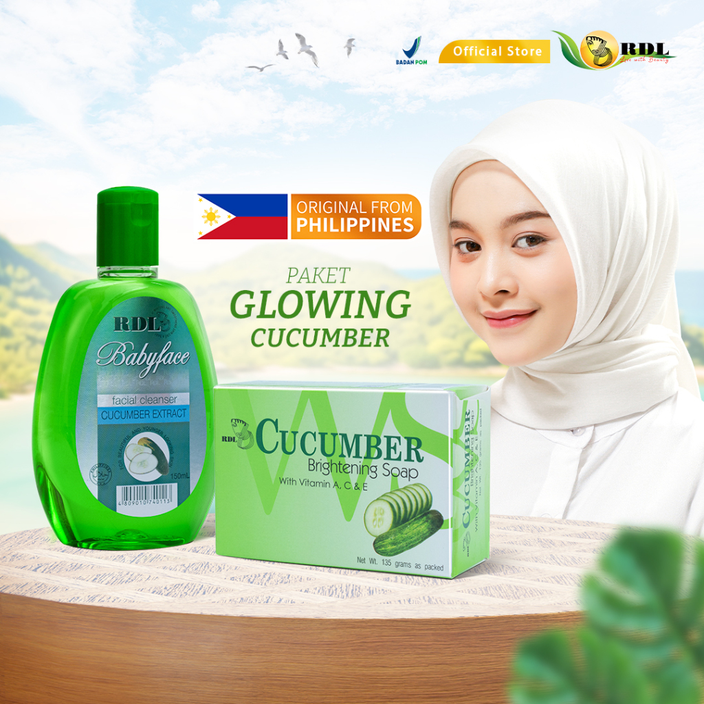 Jual Paket Glowing RDL Sabun Mentimun 135 gr dan Facial Cleanser 150 ml ...