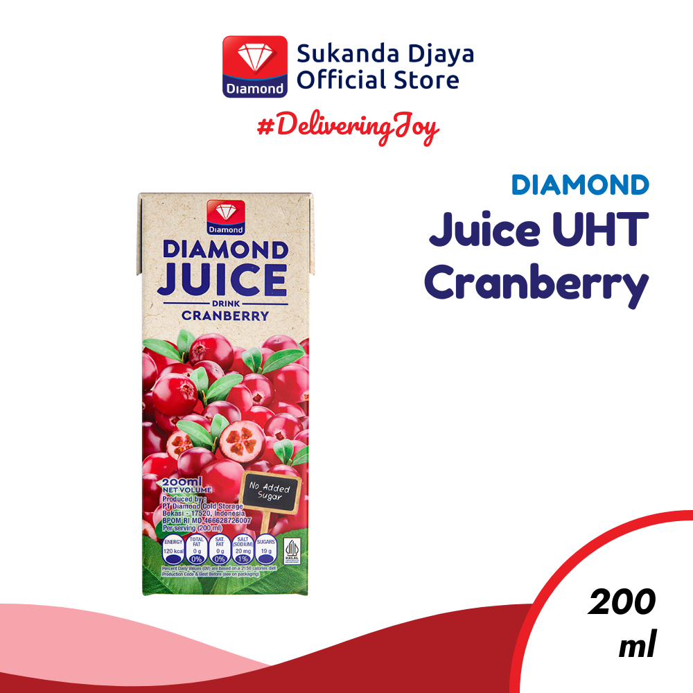 Jual Diamond Juice UHT Cranberry Unsweet 200 ML | Shopee Indonesia