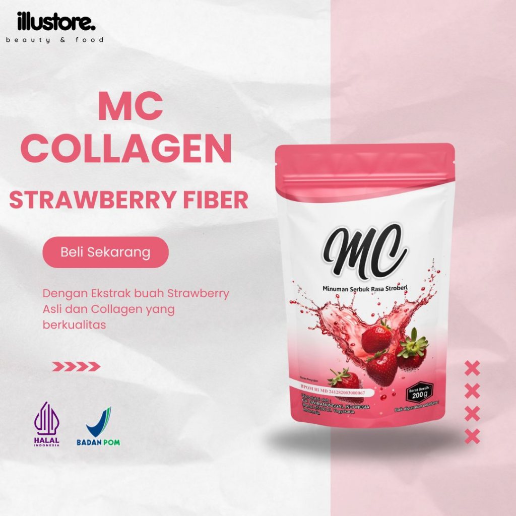 Jual Minuman Collagen Premium Fiber Drink Rasa Strawberry Minuman Fiber ...