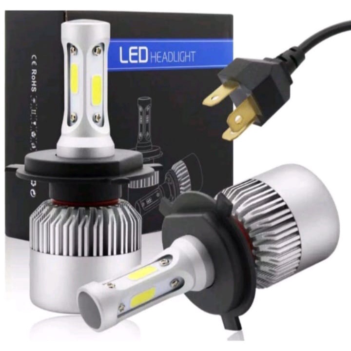 Jual 2Pcs Lampu Depan Mobil Led Headlights Lampu Mobil H4 COB 36 W 8000 ...
