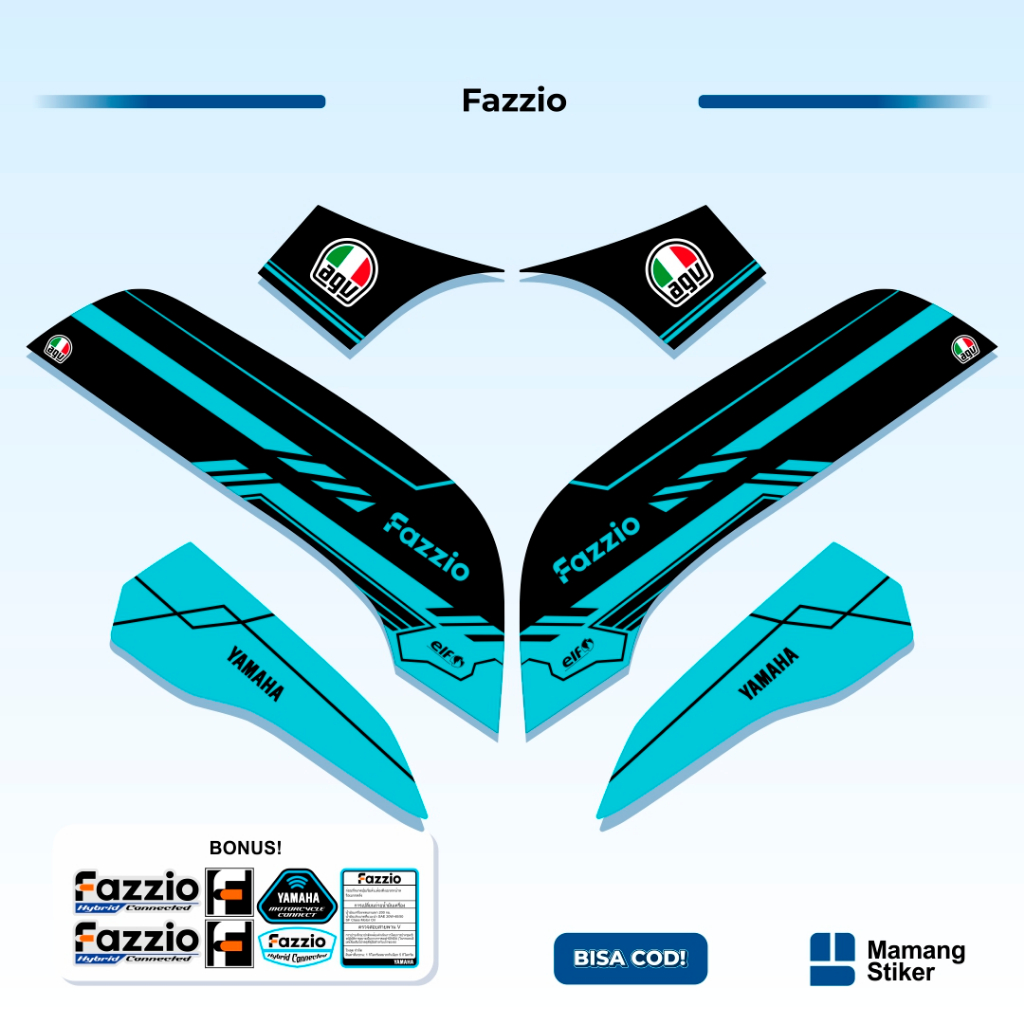 Jual Striping Fazzio Variasi (51) Mooneyes Full Body Custom Original ...
