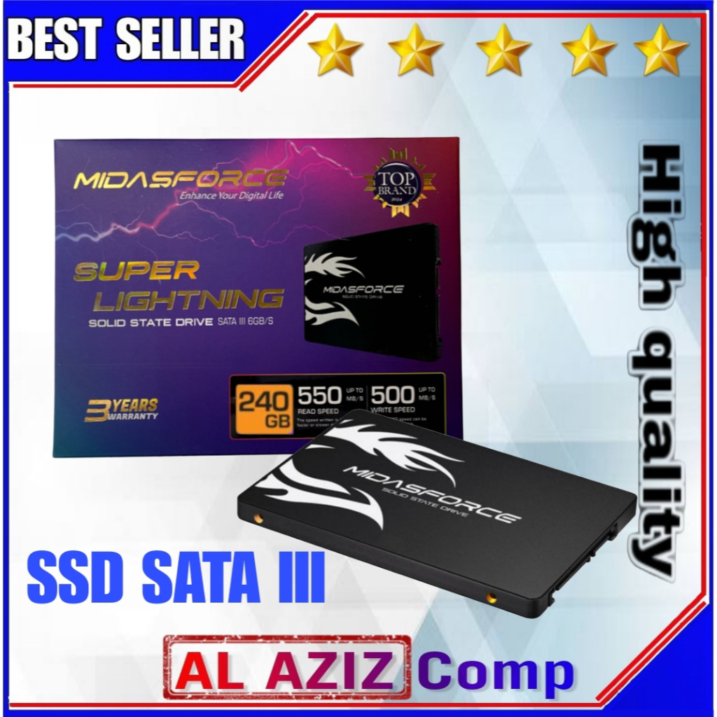 Jual SSD SATA III 240GB MIDASFORCE SUPER LIGHTNING RESMI | Shopee Indonesia