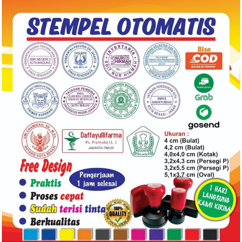 Jual Stempel Sekolah / Yayasan / Instansi Pemerintahan / Kementerian ...