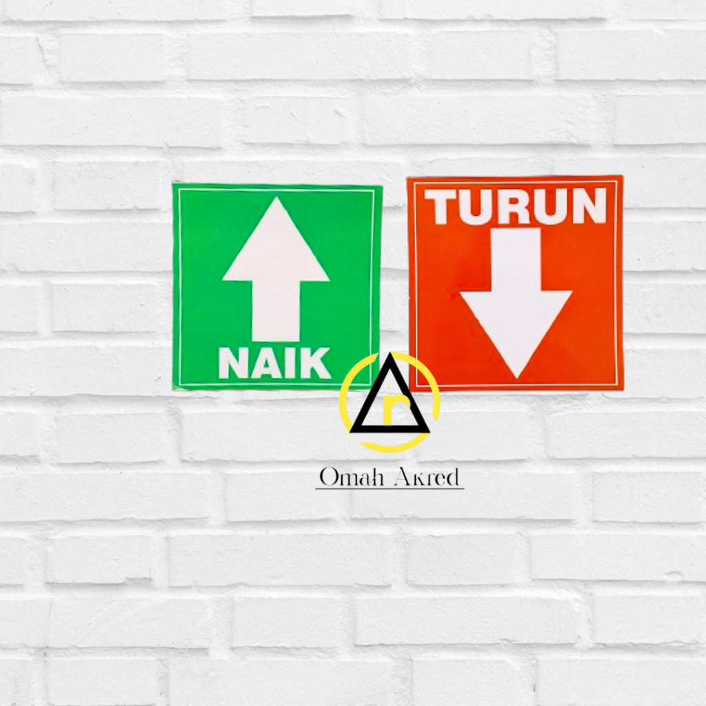 Jual Stiker Naik/ Turun - Stiker Tanda - Stiker Petunjuk - Stiker Vinyl ...