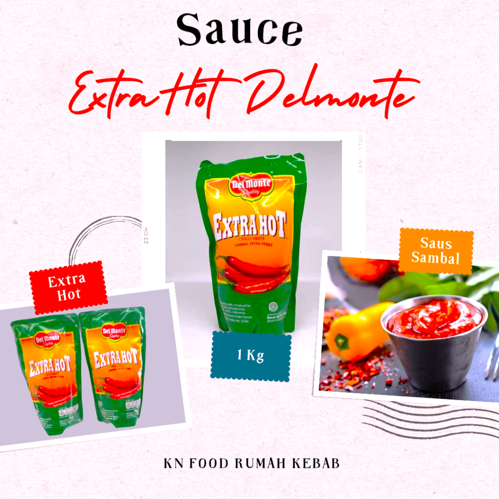 Jual Saus Extra Hot Delmonte-Kemasan Pouch 1 kg Saus Delmonte ExtraHot ...