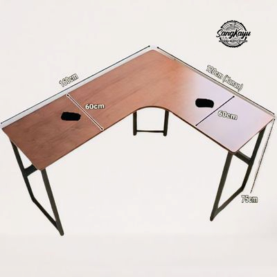 Jual SangKayu Meja Kayu Minimalis Letter L / Bentuk L | Shopee Indonesia
