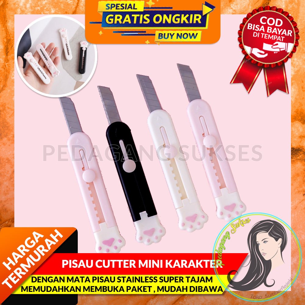 Jual PISAU CUTTER MINI KARAKTER / PISAU KATER PACKING UNBOX PAKET KECIL ...
