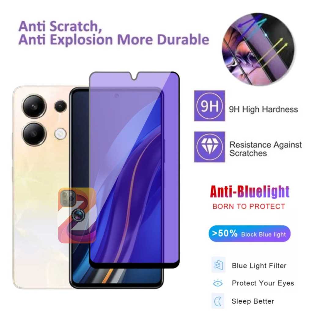 Jual Tempered glass anti radiasi blue light full layar Xiaomi Redmi Note 13 4G 5G 13 Pro 4G 5G ...
