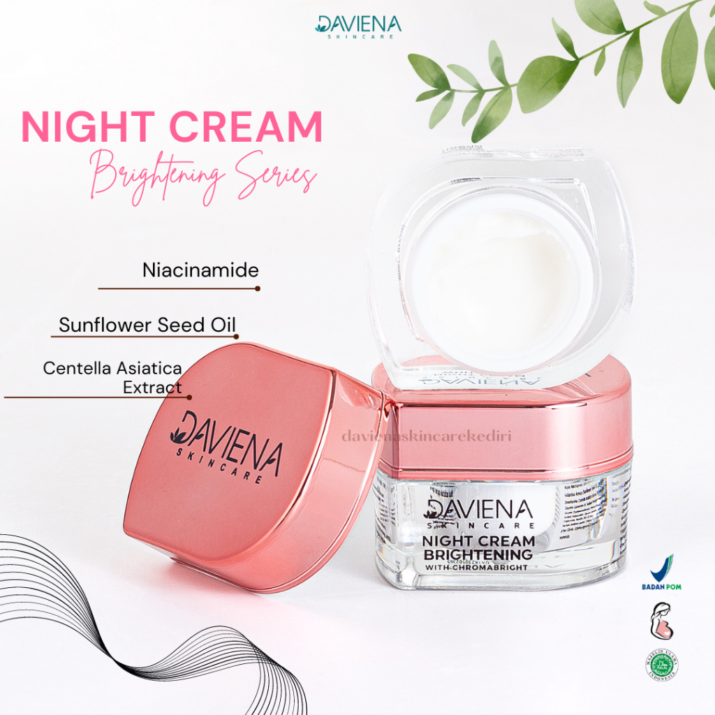 Jual (OFFICIAL DAVIENA) NIGHT GLOWING SERIES DAVIENA SKINCARE | Shopee ...