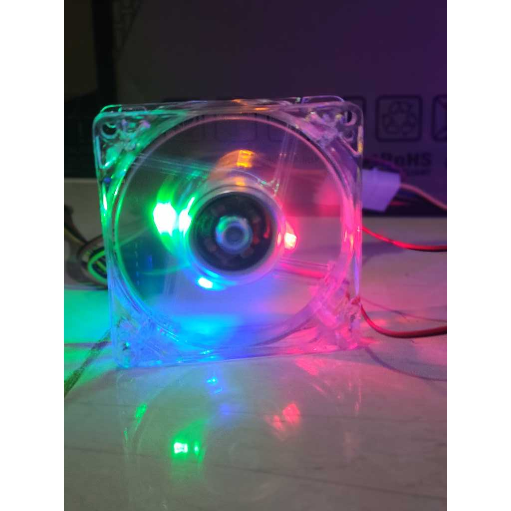 Jual Fan Casing 8cm Transparan Led Rgb / Fan Case 8 cm Transparan ...