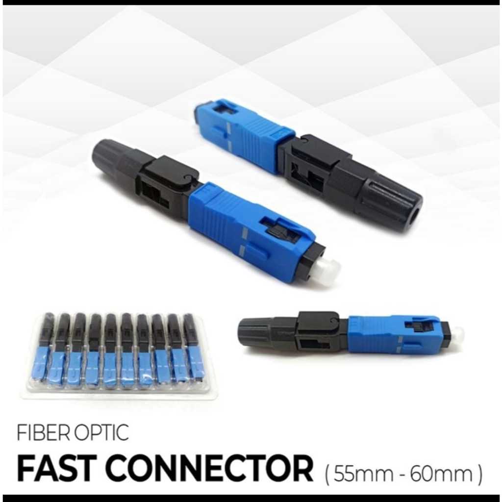 Jual fiber optic SC UPC Fast Connector / FTTH Fast Connector SC 60MM ...