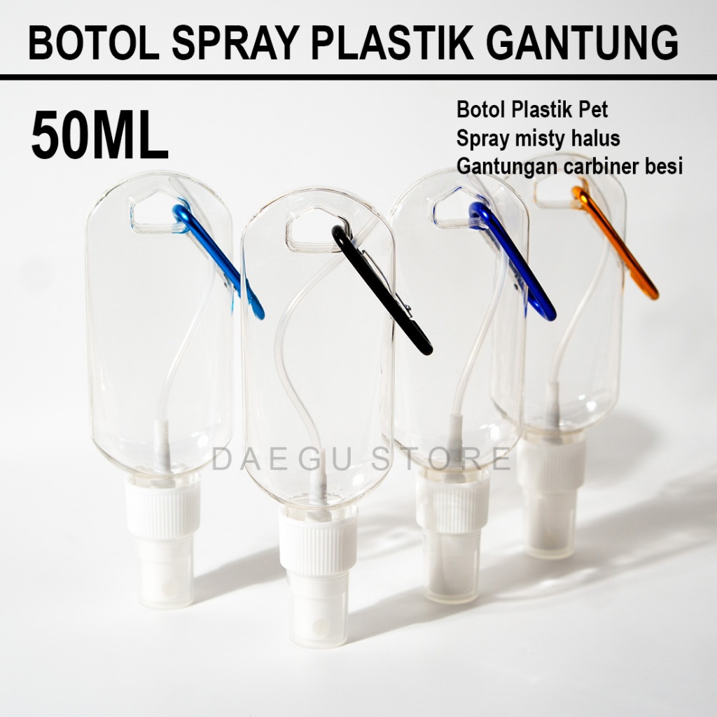 Jual Botol Plastik Spray 50ml Model Gantung Botol Hand Sanitizer Refillable | Shopee Indonesia