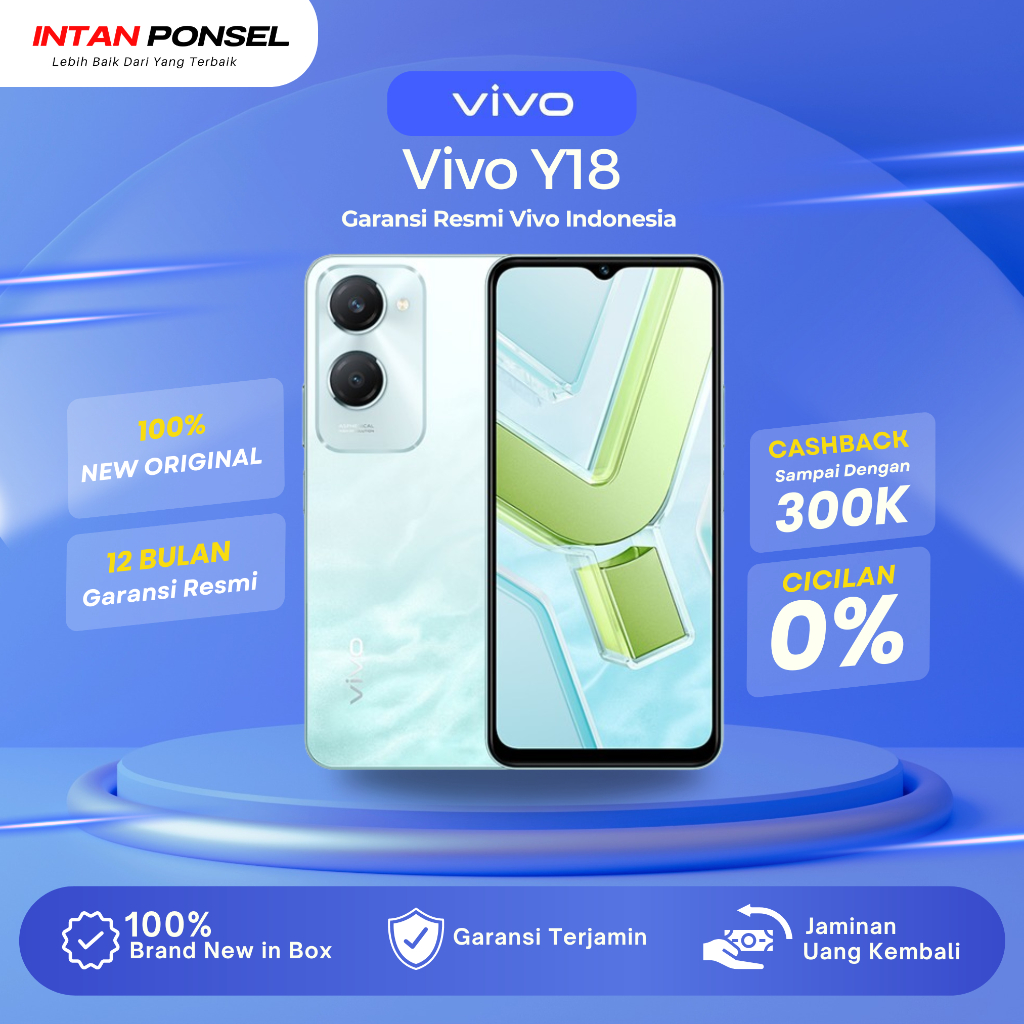 Jual Vivo Y18 | 6GB + 6GB/128GB | 50MP AI Camera | NFC Multifunctions | Garansi Resmi Vivo ...