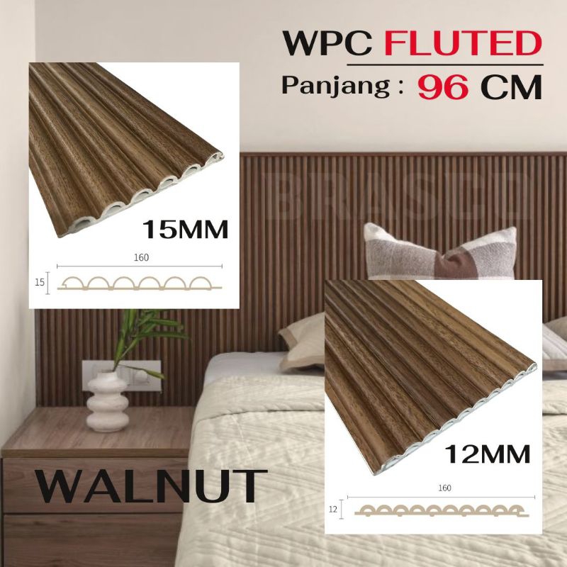 Jual WPC Grade A+ Wall Panel 1 Meter Fluted Bulat Lingkaran Segitiga 96 ...