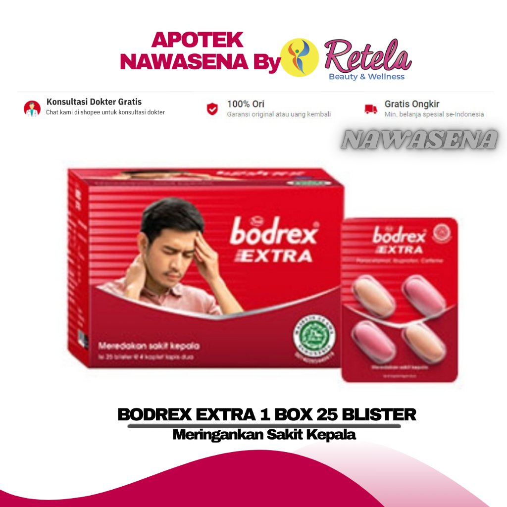Jual BODREX EXTRA 1 BOX ISI 100 KAPLET | Shopee Indonesia
