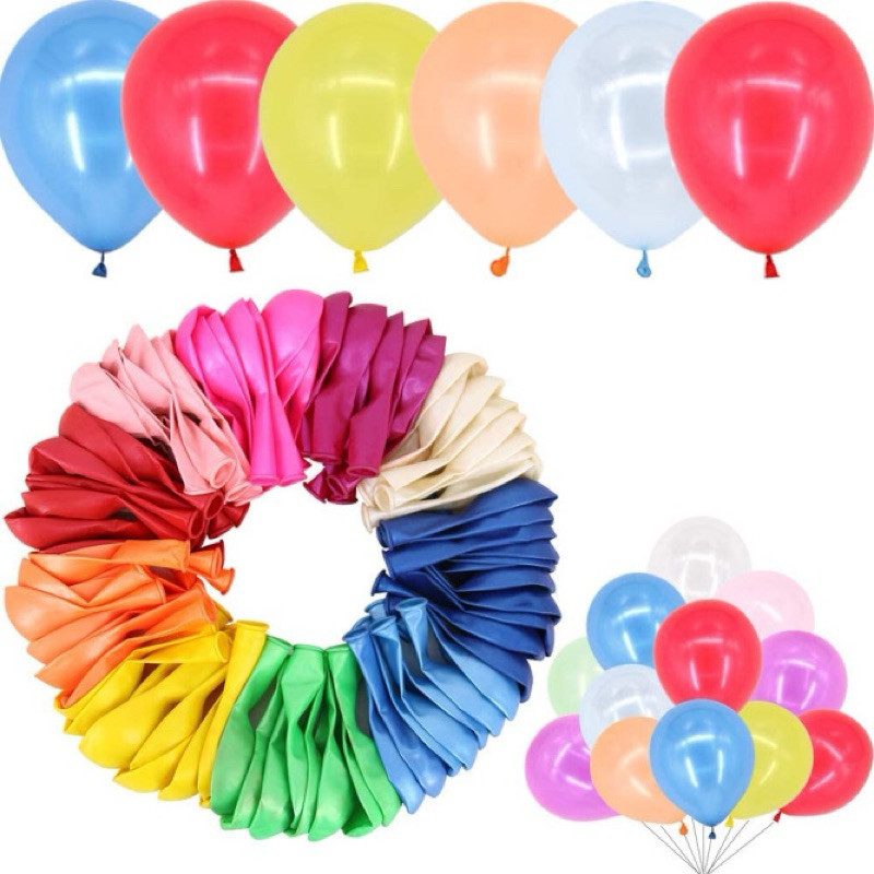 Jual (50 Pcs /12") Grosir Balon Latex Metalik Ukuran 12 Inch (Isi 50 ...