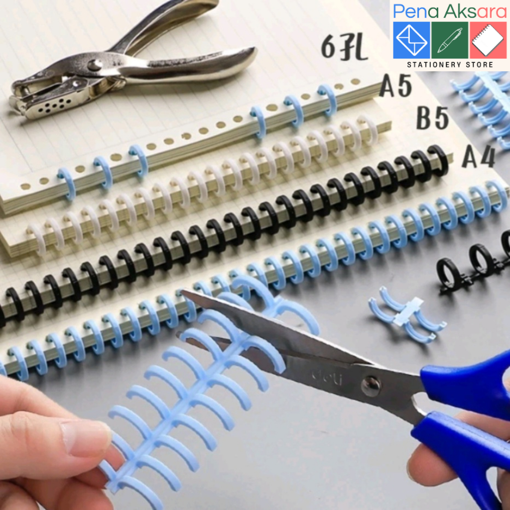 Jual Spiral Ring Binder Plastik 30 Lubang DIY Haru | Shopee Indonesia