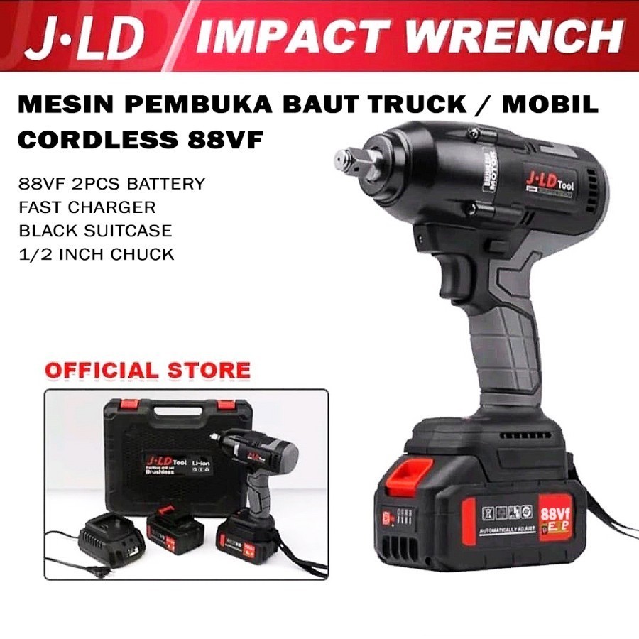 Jual JLD IMPACT WRENCH 88V BRUSHLESS MOTOR TORSI BESAR 550 NM RODA ...