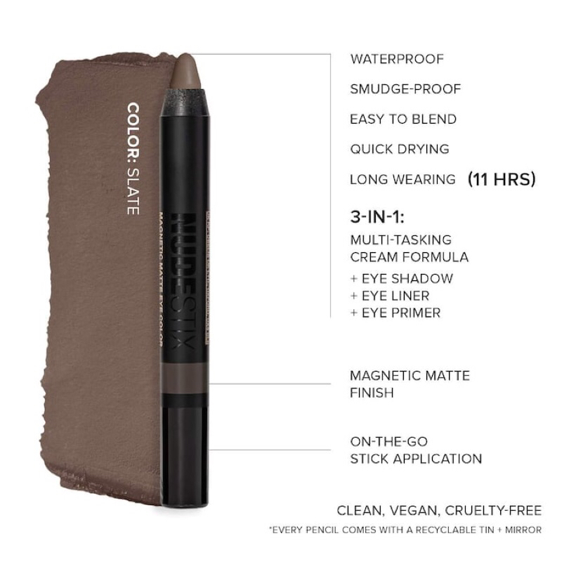 Jual Nudestix Magnetic Matte Eye Color Pencil - Slate, Hot Stone, G Baby | Shopee Indonesia