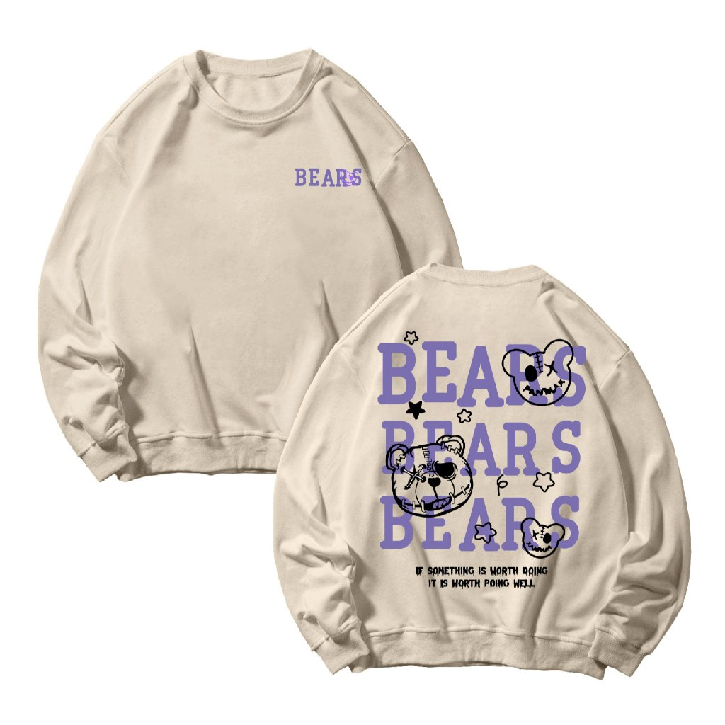 Jual SWETREND.ID Sweater Basic Bears Star DTF] Unisex Pria & Wanita ...