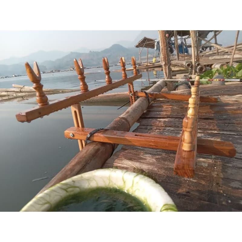 Jual Pion/kanco fullset jati untuk dudukan joran timbang/ningnong set5 ...