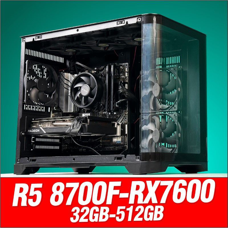 Jual KOMPUTER PC RAKITAN GAMING AMD RYZEN AI 8700F RADEON RX 7600 8GB ...