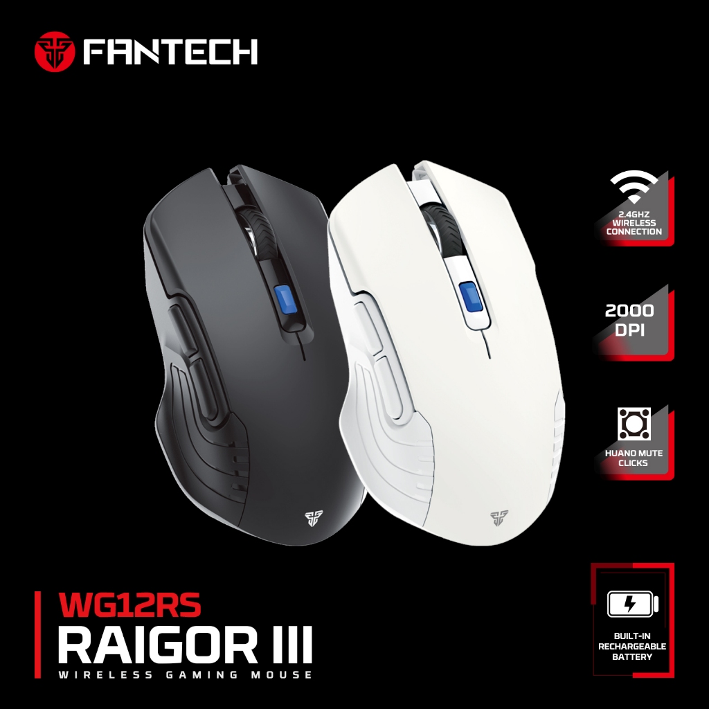 Jual Fantech RAIGOR III WG12RS Silent Mouse Wireless Gaming Baterai ...