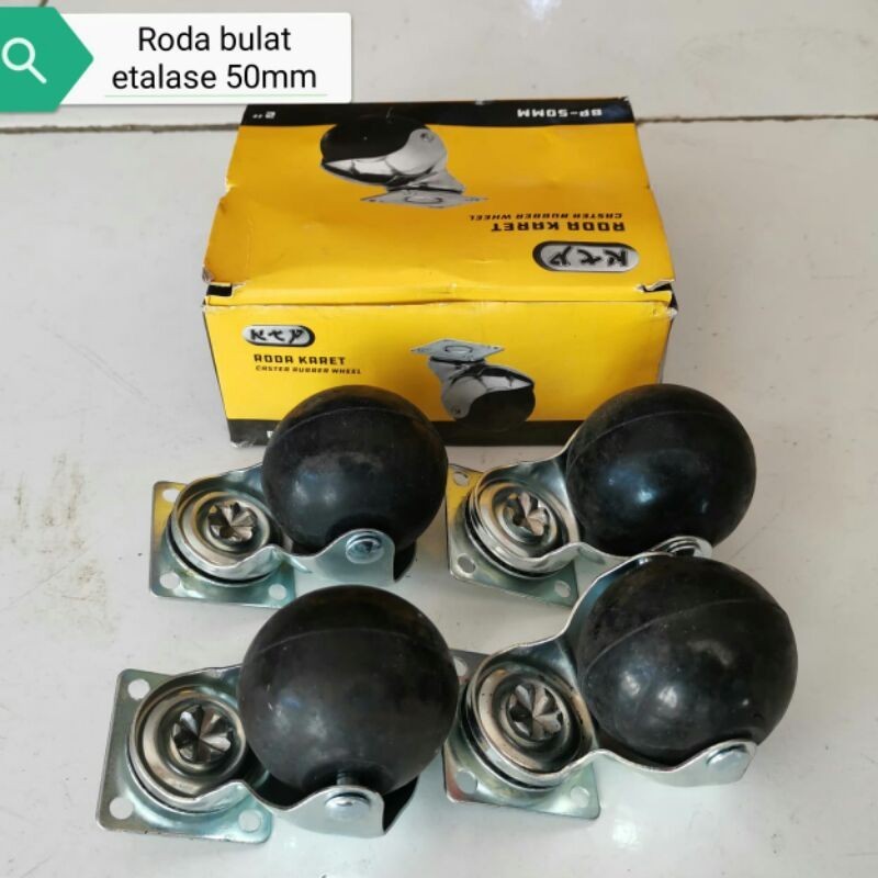 Jual Roda Caster Karet Bulat Hidup 2 Inch Castor Putar Karet 2Inch ...