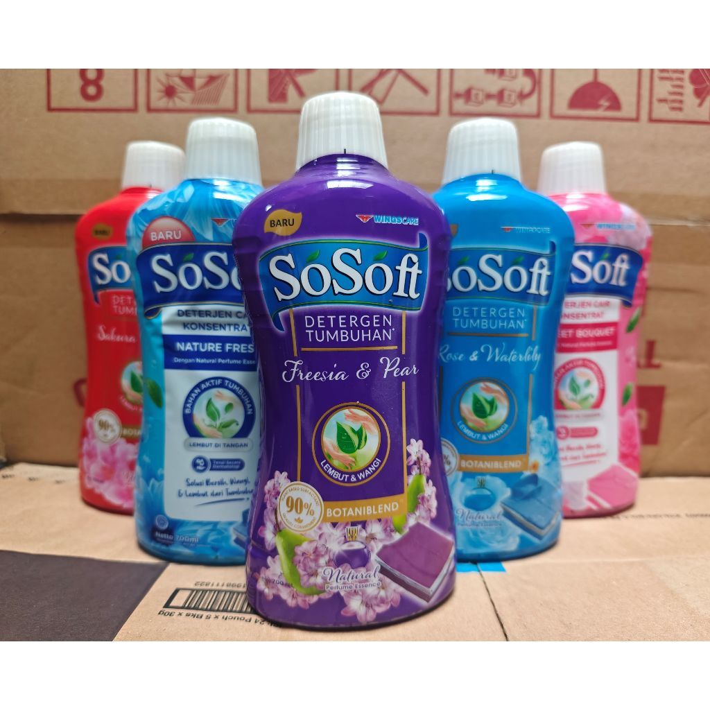Jual Sosoft Detergent Botol Cair 700ml So Soft Liquid Deterjen | Shopee ...